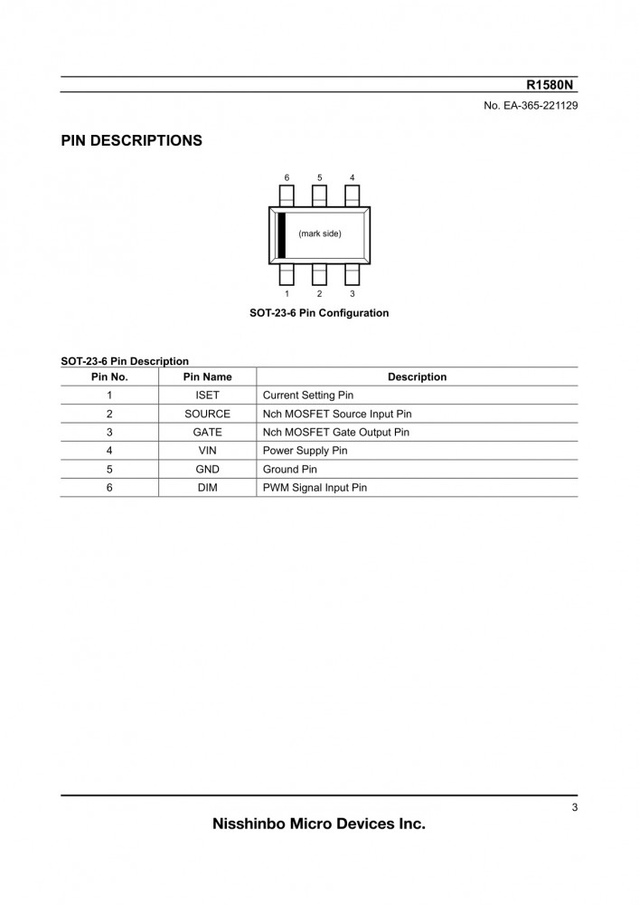 R1580N datasheet page 3