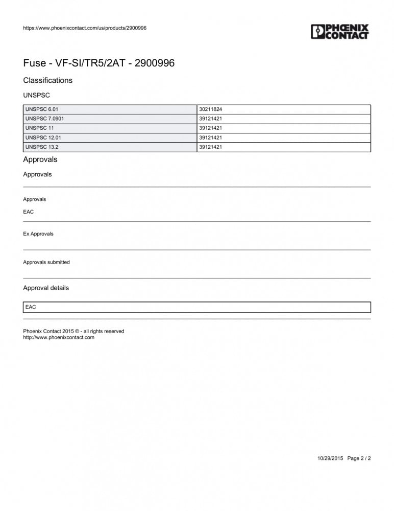 Phoenix Contact 2900996 technical document page 2