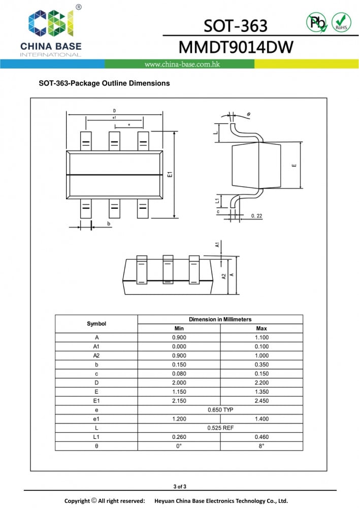 MMDT9014DW datasheet page 3