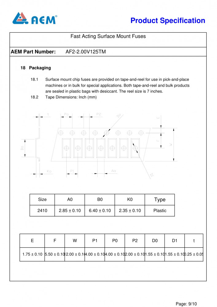 AF2-2.00V125TM datasheet page 9