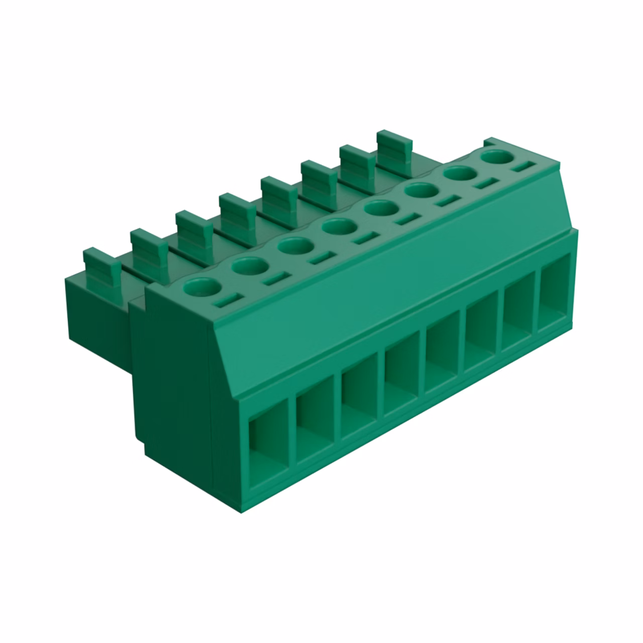 3.50mm Pitch Eurostyle Horizontal Plug, Green Housing, 8 Circuits for sale