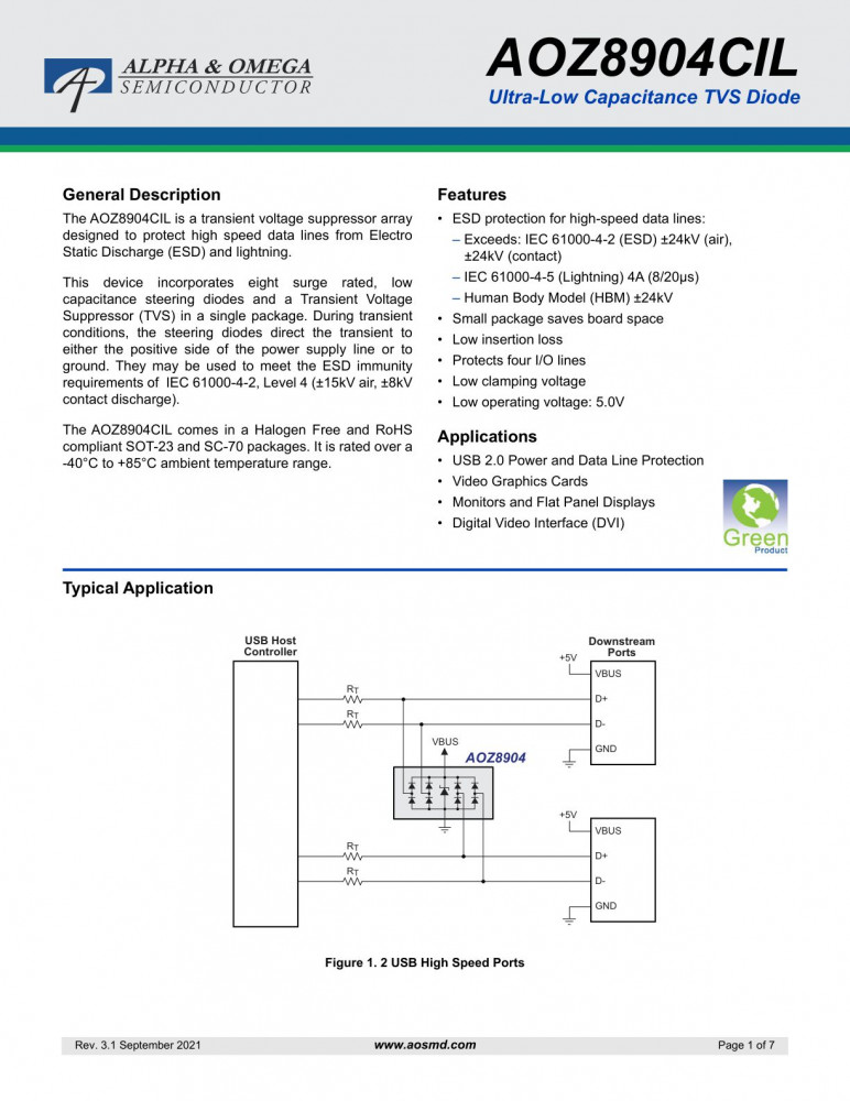 AOZ8904CIL datasheet page 1
