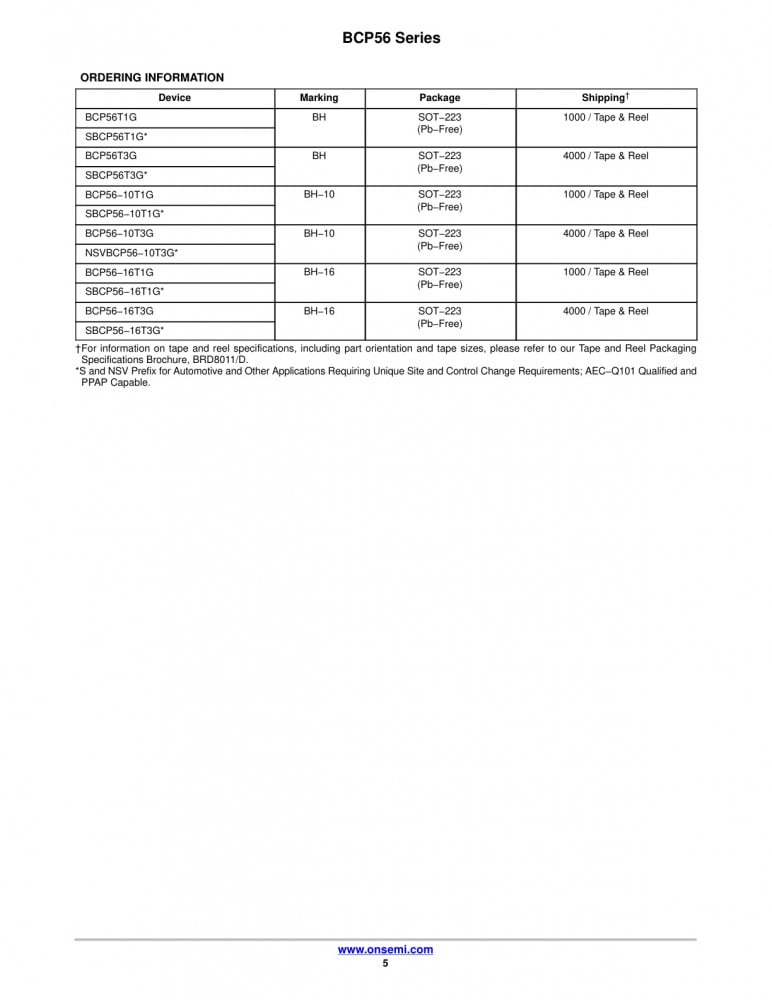 SBCP56-16T3G datasheet page 5
