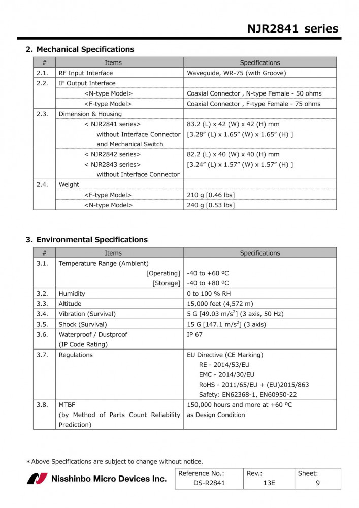 NJR2841 series datasheet, page 9