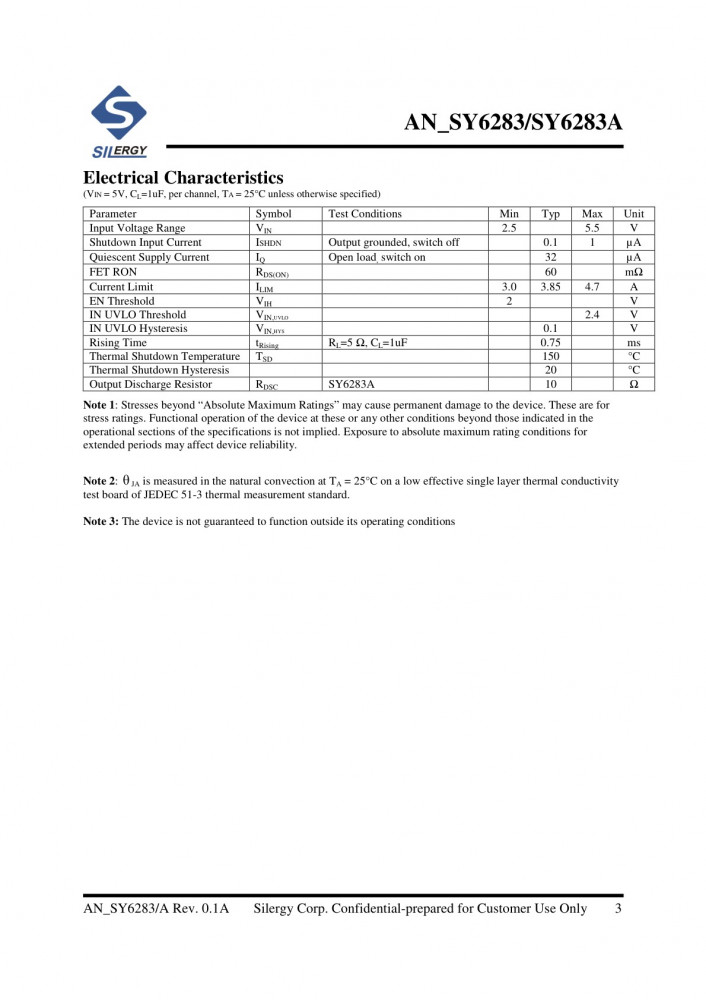 SY6283DRC datasheet page 3