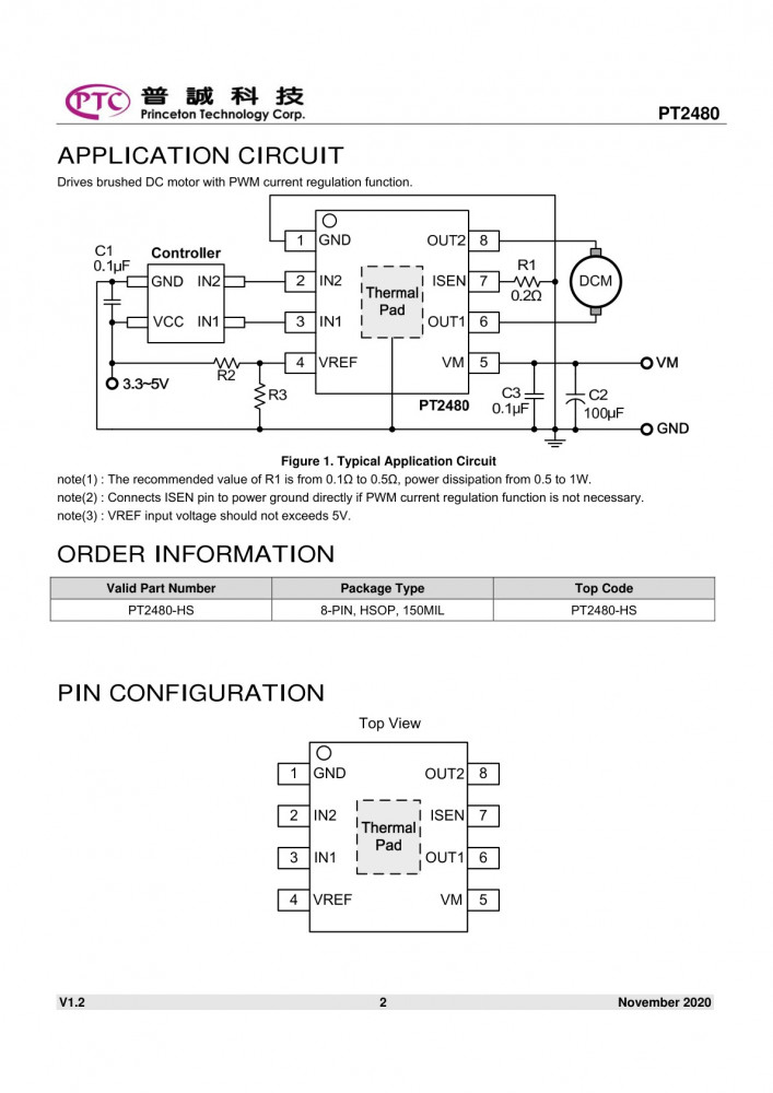 PT2480 datasheet page 2