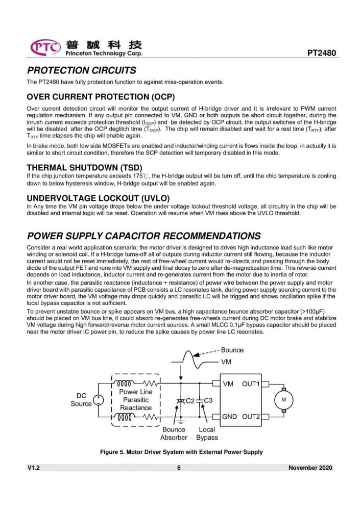 PT2480 datasheet page 6