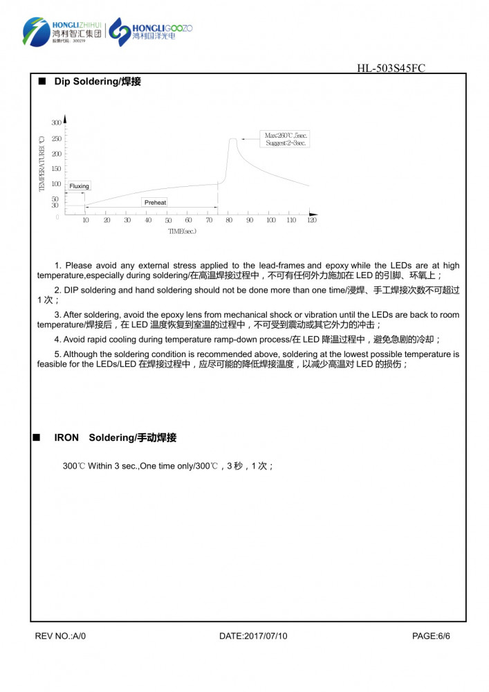 HL-503S45FC datasheet page 6