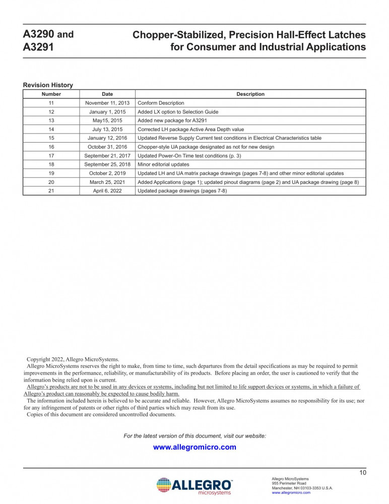 A3291KUA-T datasheet page 10