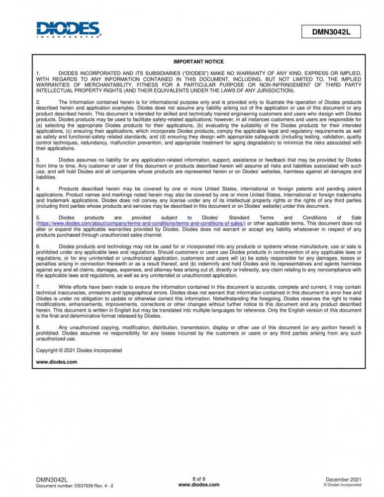 DMN3042L-7 datasheet page 8