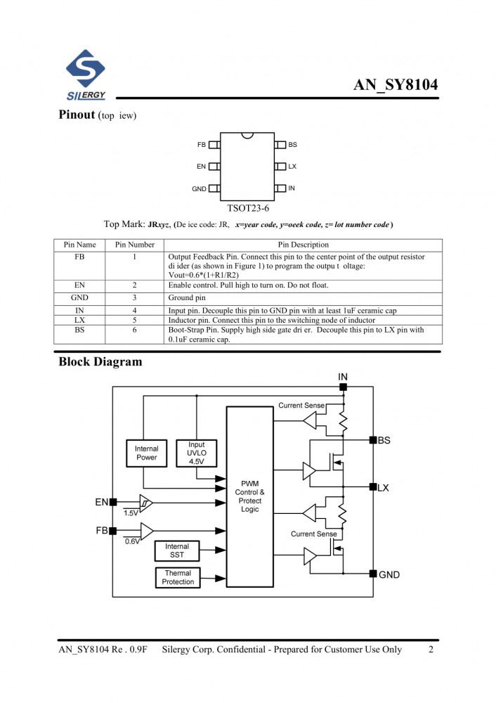 SY8104ADC datasheet page 2