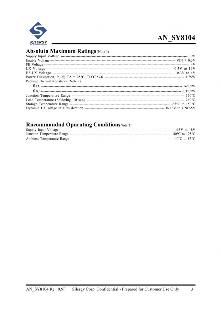 SY8104ADC datasheet page 3