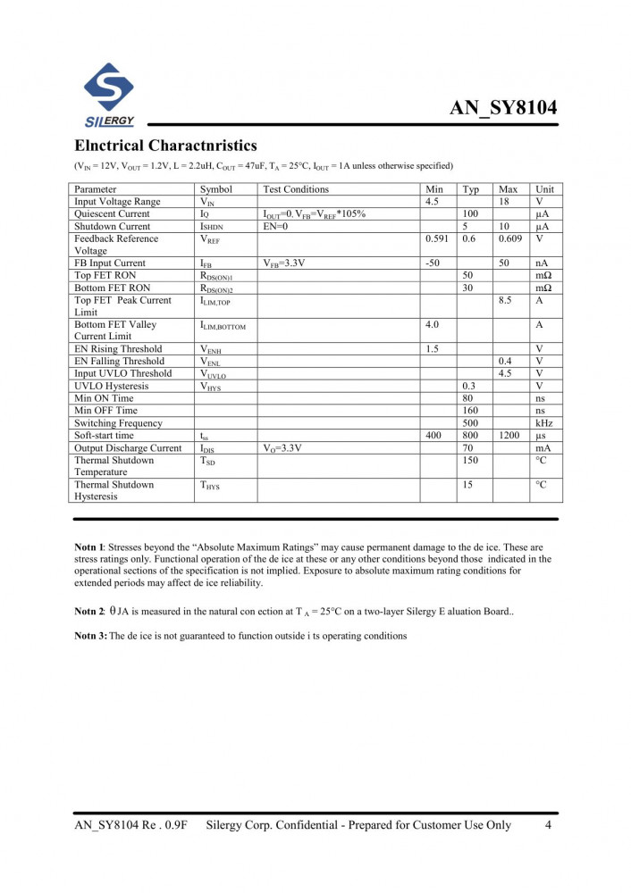 SY8104ADC datasheet page 4