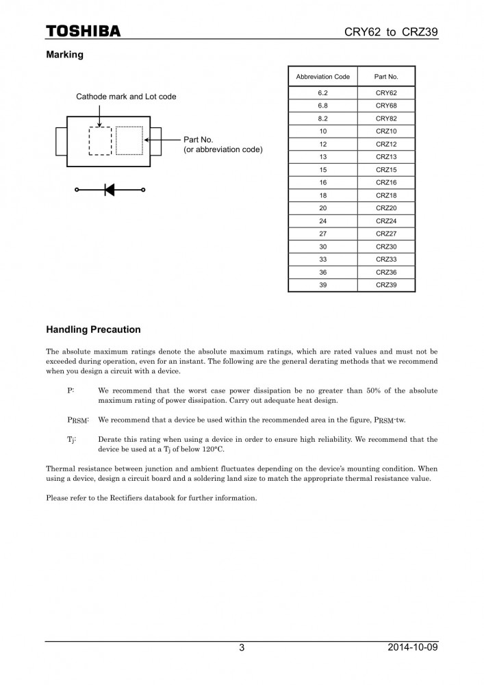 TOSHIBA CRY62 datasheet page 3