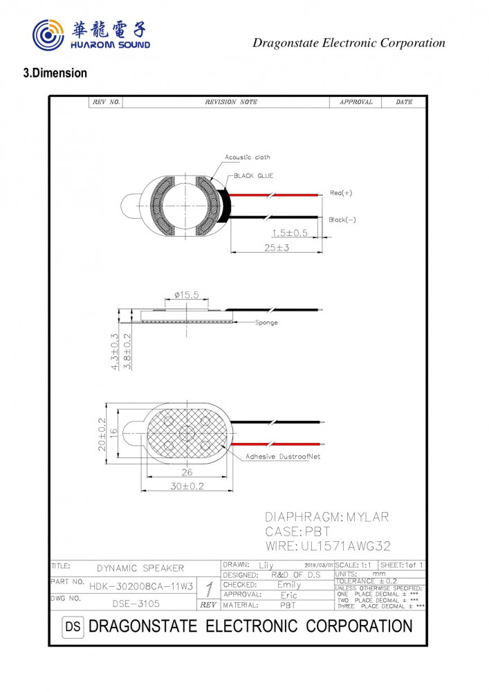 HDK-302008CA-11W3 reliability page 1