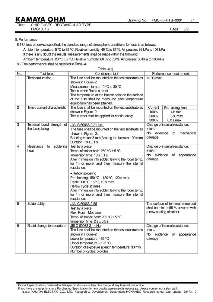 KAMAYA FMC specification page 6