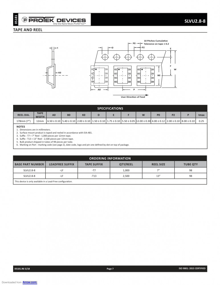 SLVU2.8-8-LF-T7 datasheet page 7