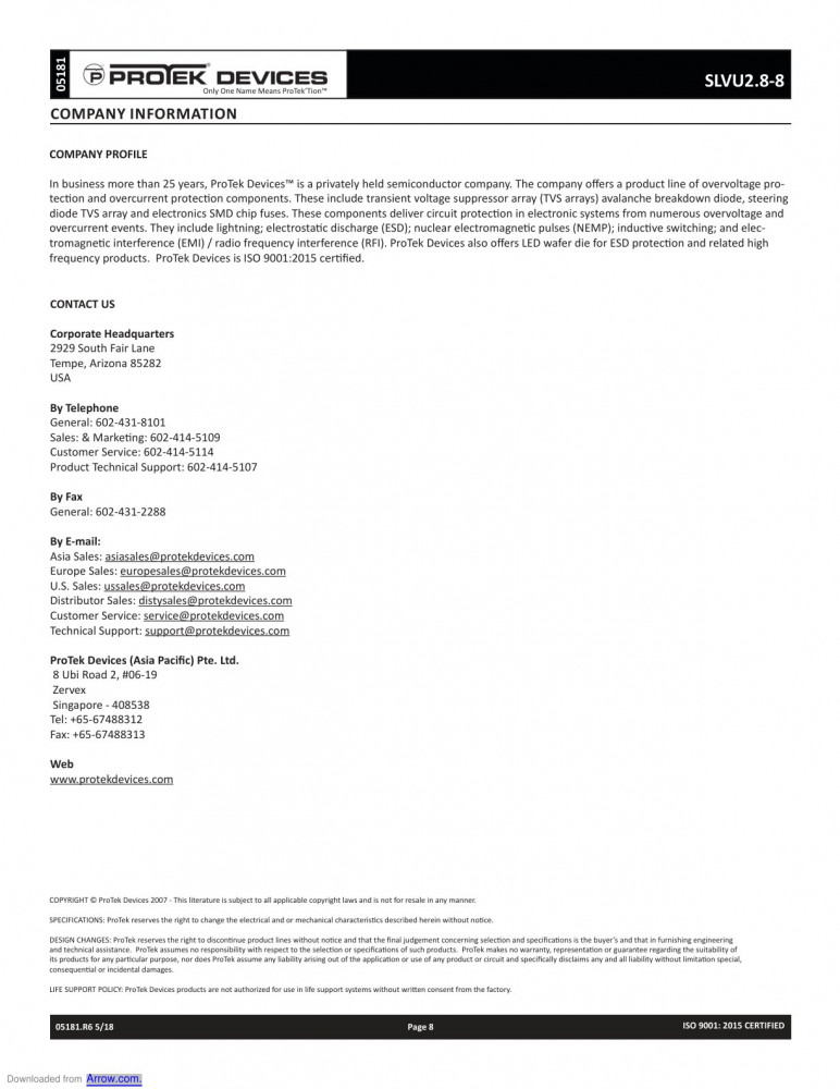 SLVU2.8-8-LF-T7 datasheet page 8