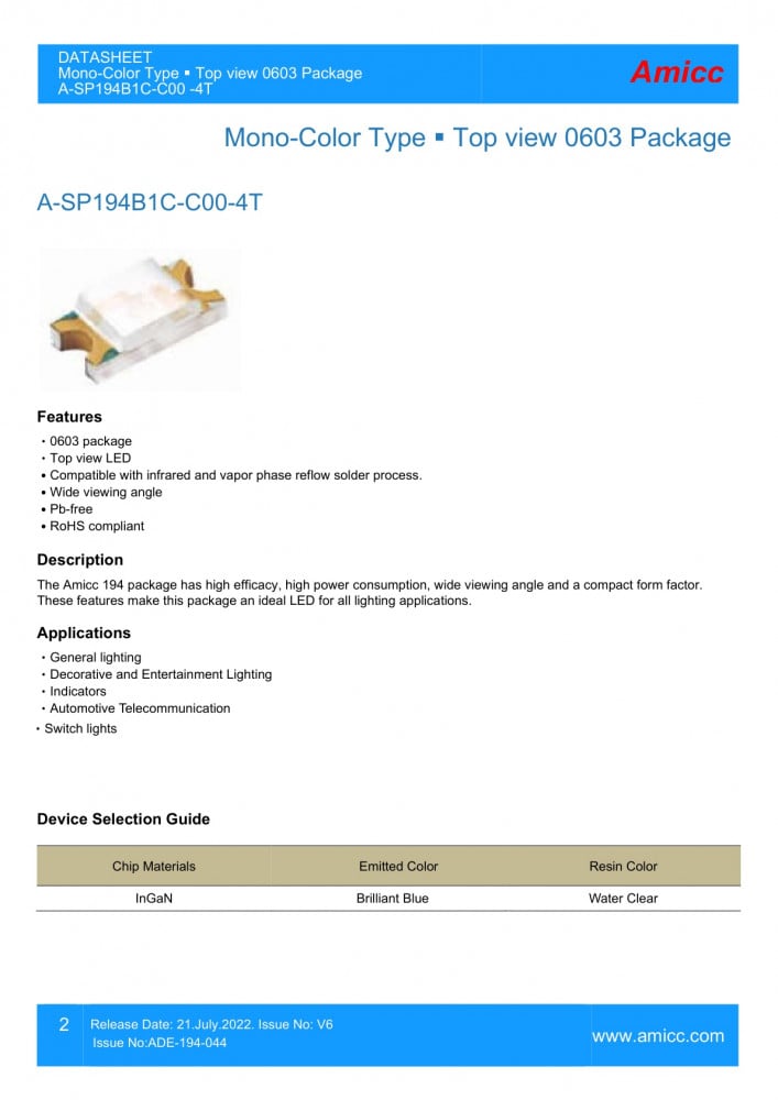 A-SP194B1C-C00-4T approval sheet page 2