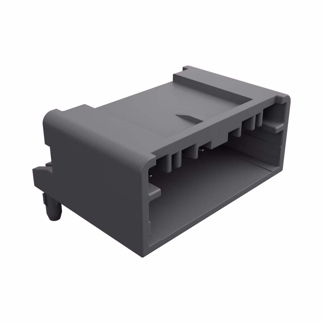 Mini50 Unsealed Right-Angle Header, UL 94 HB, Single Row, 8 Circuit, Polarization Option B, Gray, Tray for sale
