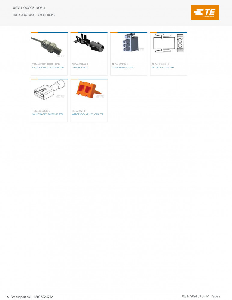 US331-000005-100PG technical document page 2