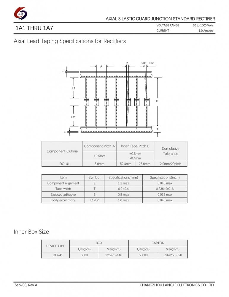 LangJie 1A7 datasheet page 3