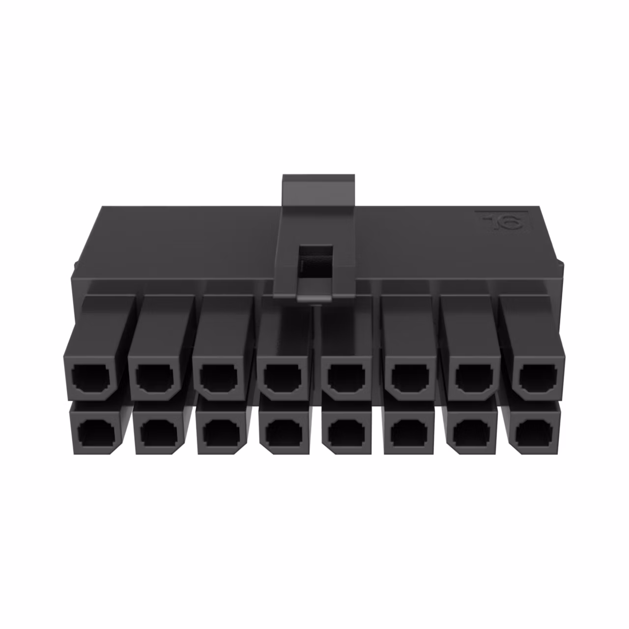 Micro-Fit+ Receptacle Housing, Dual Row, 16 Circuits, UL 94V-0, Low-Halogen, Black for sale