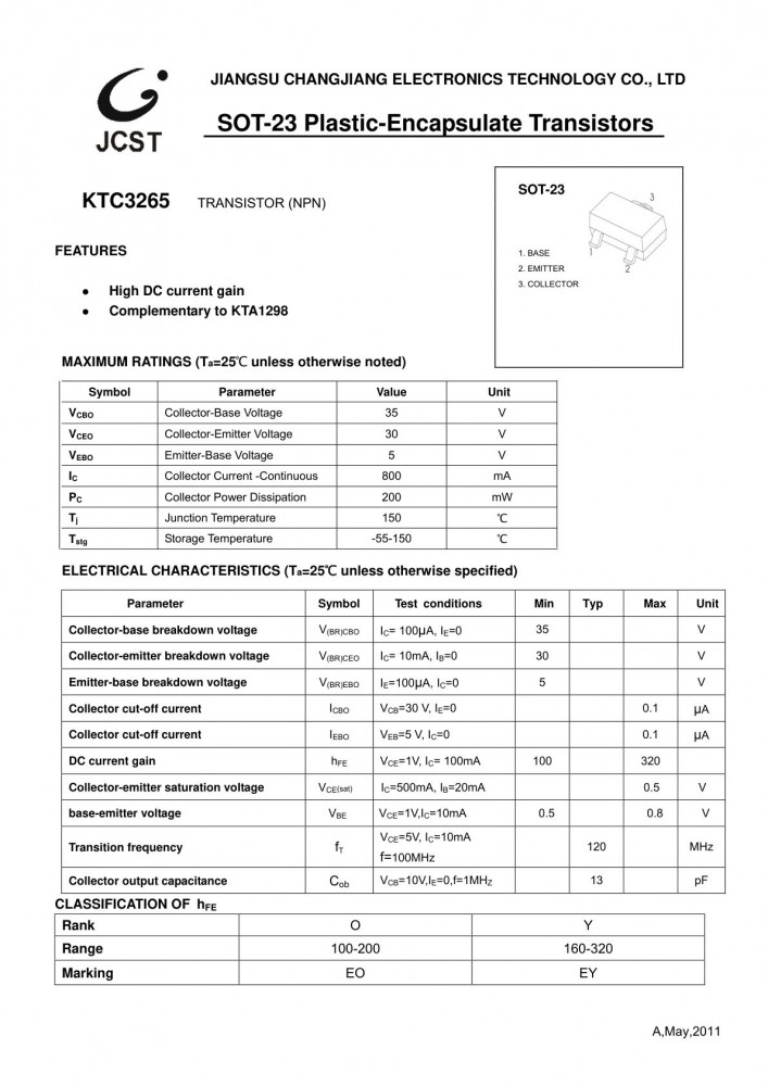 KTC3265 datasheet page 1