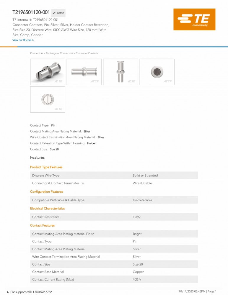 T2196501120-001 technical document page 1