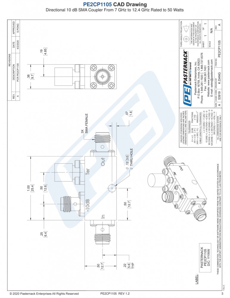 PE2CP1105 datasheet page 3
