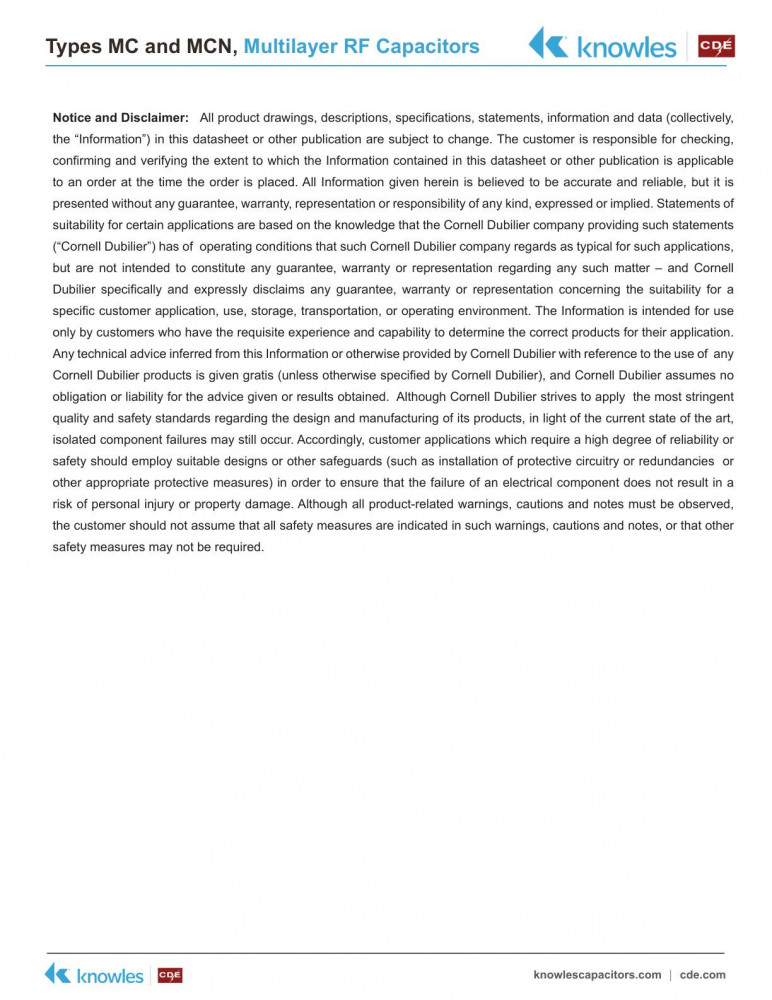 MC series datasheet page 10