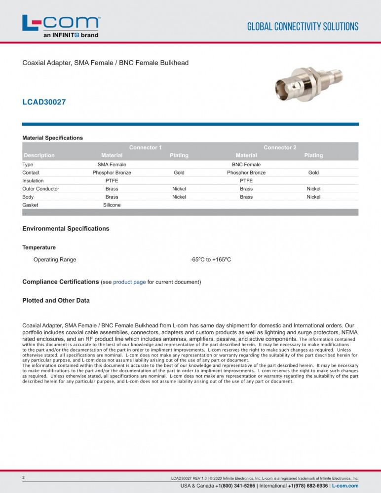 L-com LCAD30027 technical document page 2