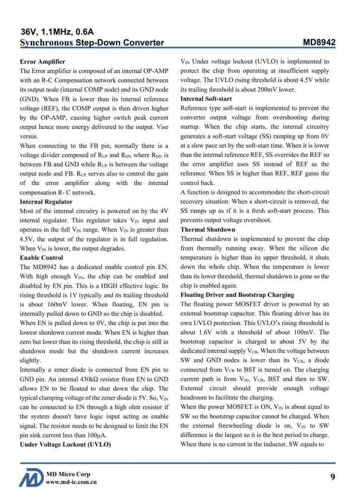 MD8942 datasheet page 9