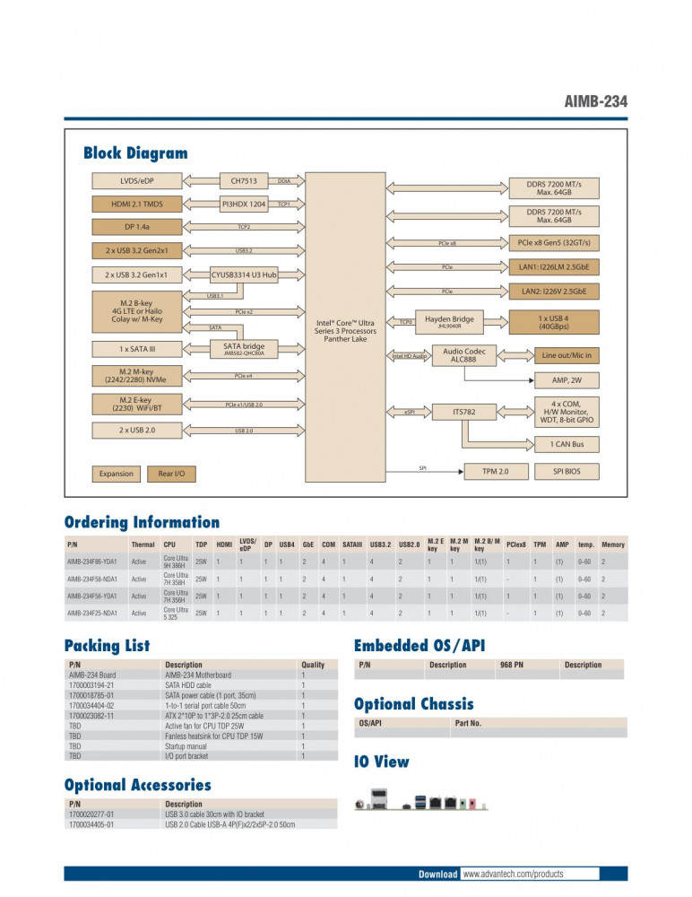 AIMB-234 product documentation page 2