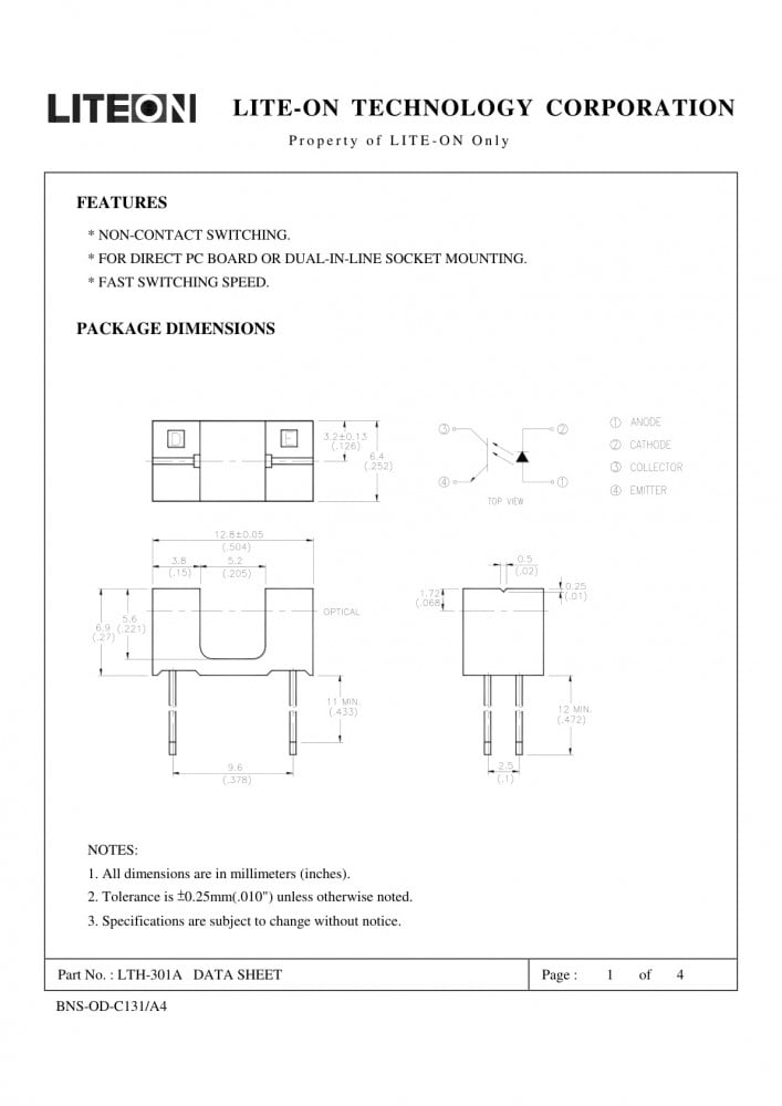 LTH-301A datasheet page 2