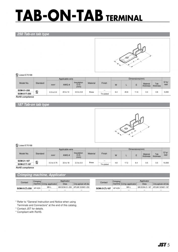 JST terminal catalog page 5
