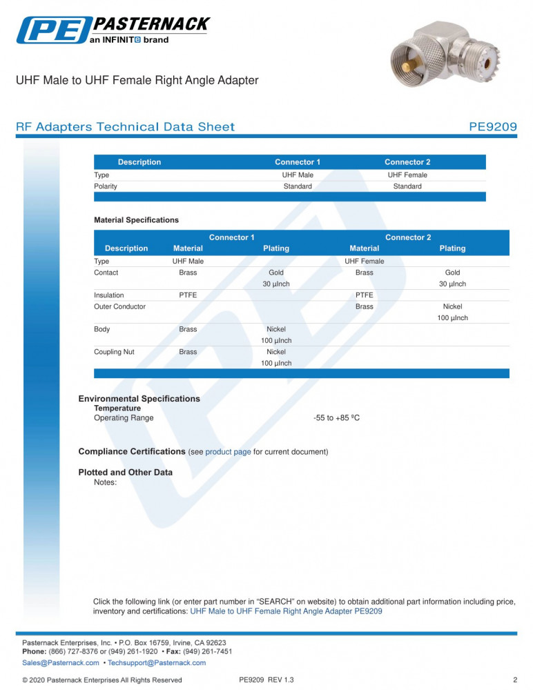 PE9209 technical document page 2