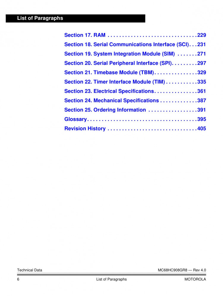 MC68HC908GR8 datasheet page 6