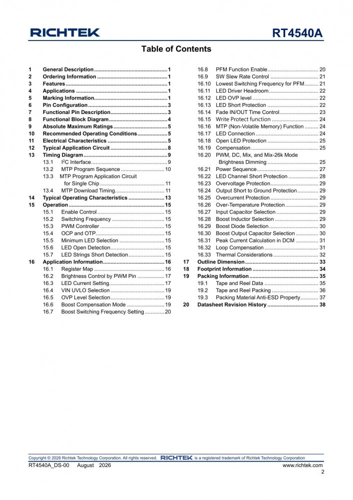 RT4540 technical document page 2