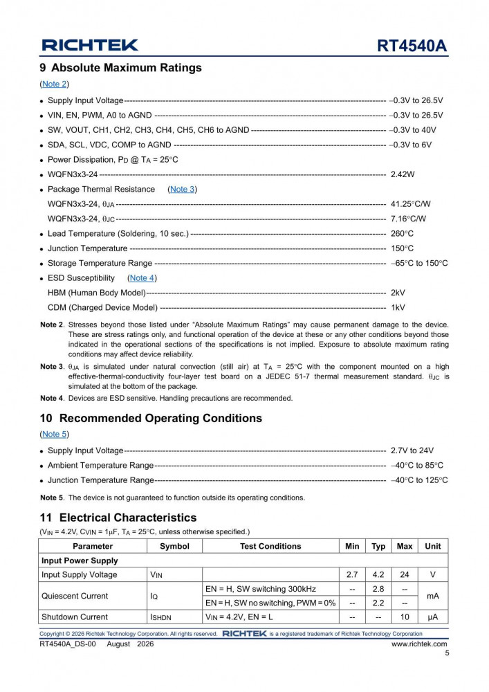 RT4540 technical document page 5