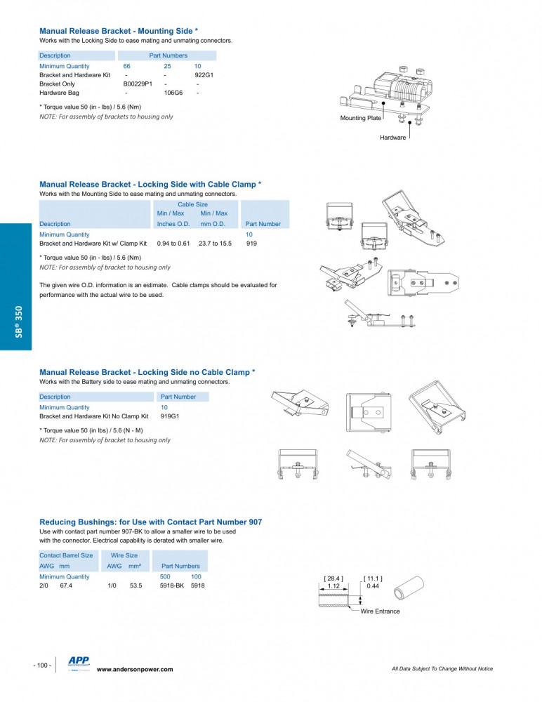 Anderson Power SB 350 datasheet page 5