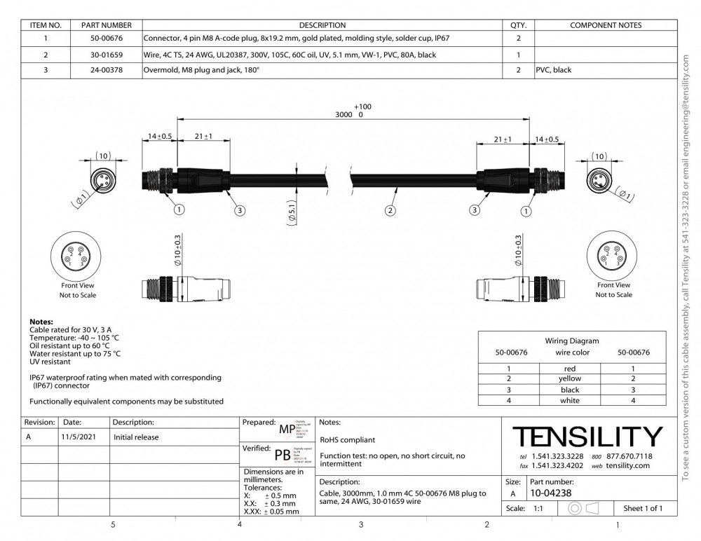 Tensility International 10-04238 product drawing preview