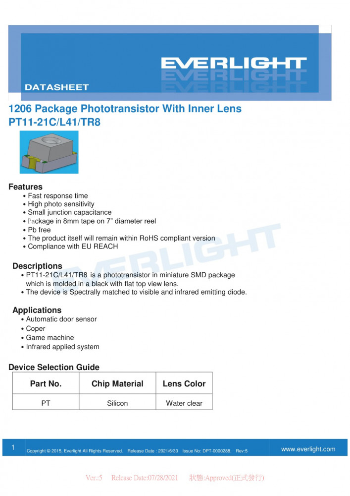 PT11-21C/L41/TR8 document page 1