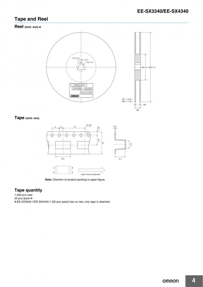 OMRON EE-SX4340 datasheet page 4