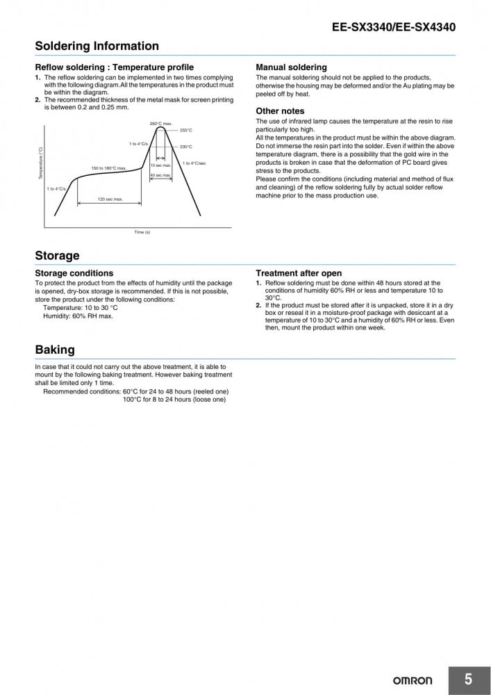 OMRON EE-SX4340 datasheet page 5
