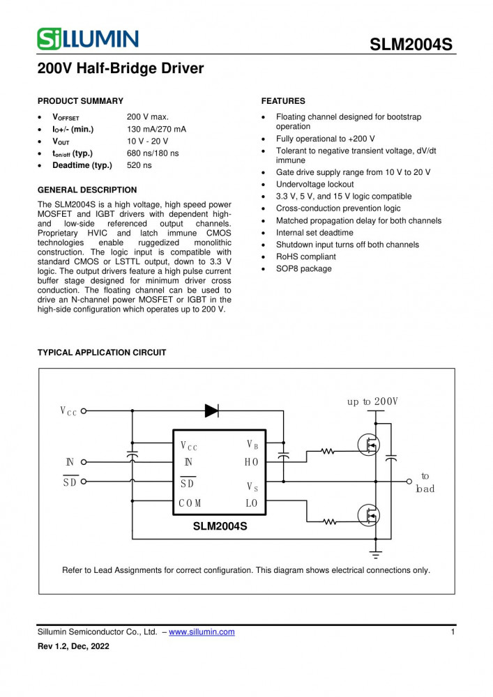 SLM2004S datasheet page 1