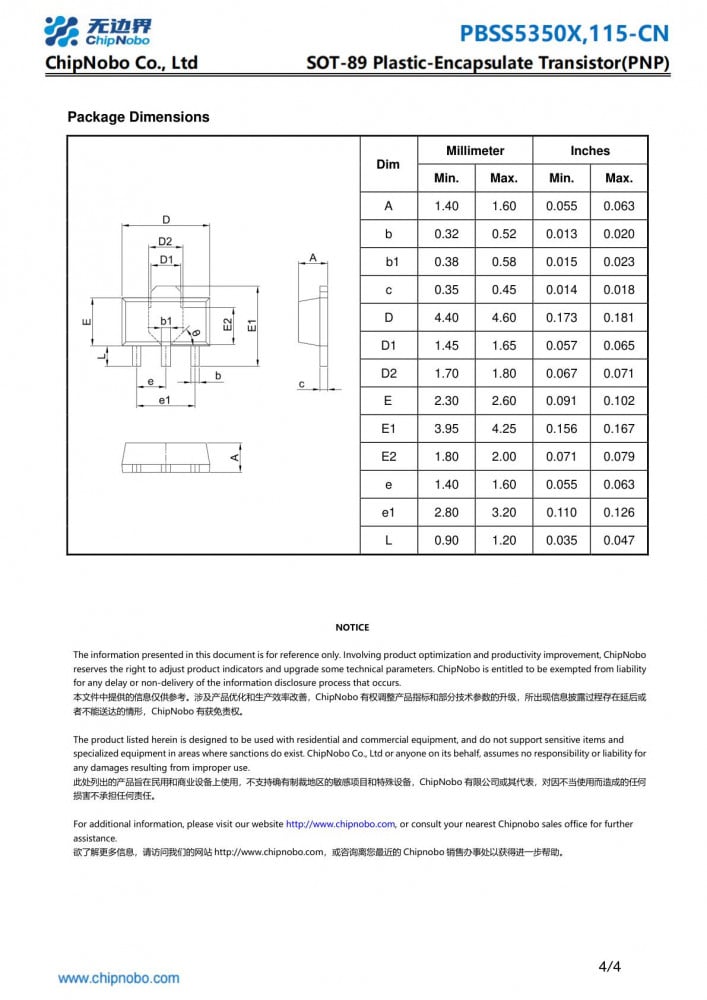 PBSS5350X,115-CN technical document page 4