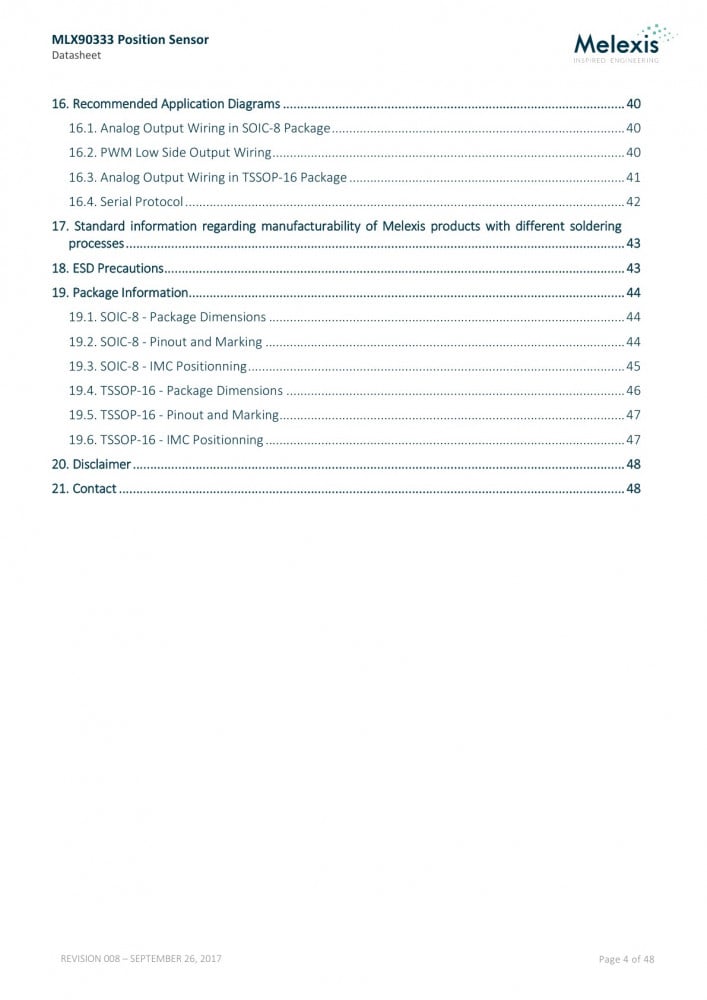 MLX90333 datasheet page 4
