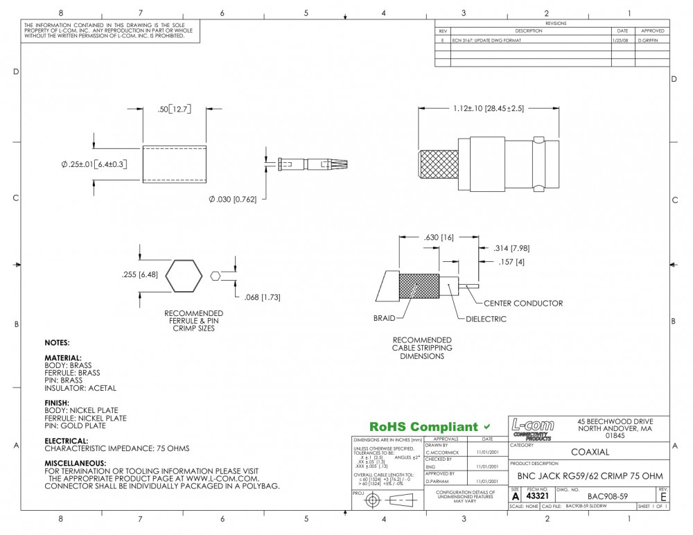 L-com BAC908-59 technical document preview