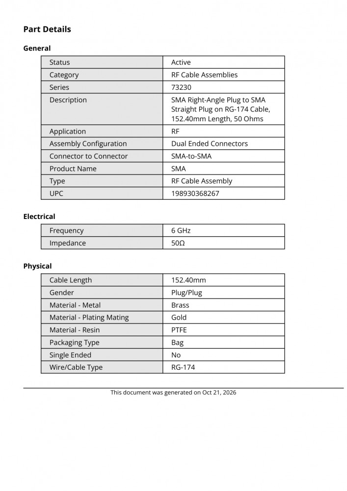 Technical document image 2 for MOLEX 732307171